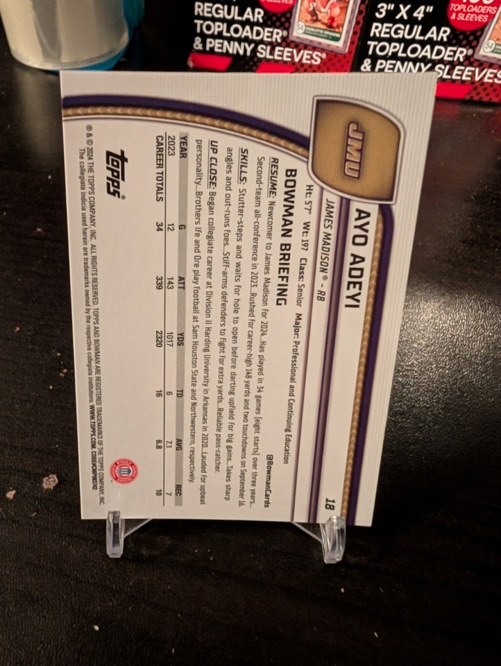 Ayo Adeyi Orange Shimmer /25 2024 Bowman Chrome U University | eBay