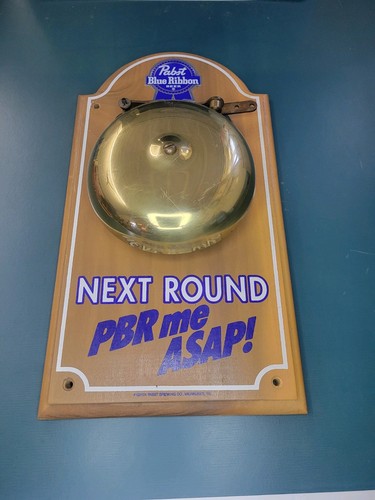 RARE Vintage Pabst Blue Ribbon Beer Sign Next Round PBR Me ASAP Boxing ...