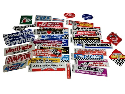 Lot OF 35 VINTAGE HOT ROD,NASCAR & DRAG RACING DECALS/STICKERS + 2 ...