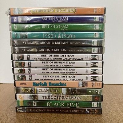 Joblot Bundle Of 15 Railway DVDs Train Journey British Steam Locomotive ...