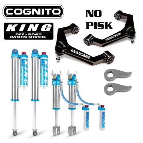 Cognito 3" Leveling Kit w/ King 2.5" Res Shocks 2020-2025 GM 2500 ...
