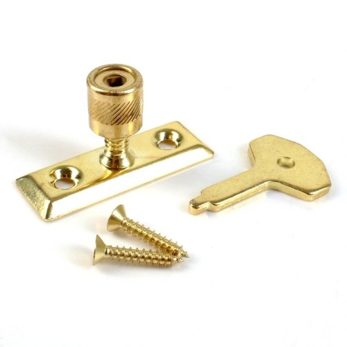 Window Lock Stay arm Lock With Key And Screws (Brass/Zinc) Pack Of 4 ...