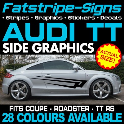 to fit AUDI TT GRAPHICS STRIPES STICKERS DECALS COUPE ROADSTER RS S ...