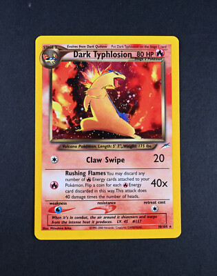 NM Dark Typhlosion Holo 10/105 Unlimited Neo Destiny Pokemon Card | eBay