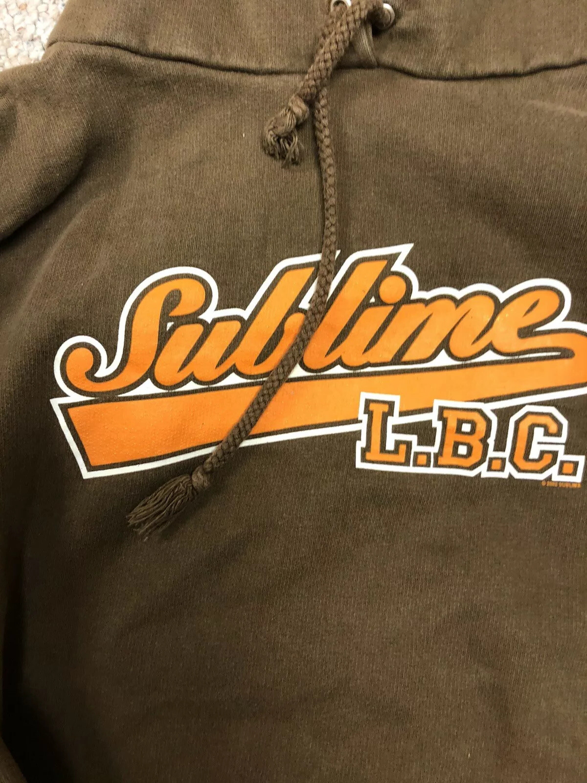 Vintage 2002 Sublime LBC Brown Hoodie S Rare! - Gem