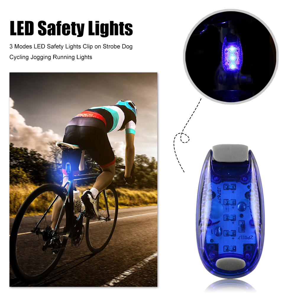 LED Safety Lights Clip on Strobe Cycling Jogging Running Lights (1pc ...
