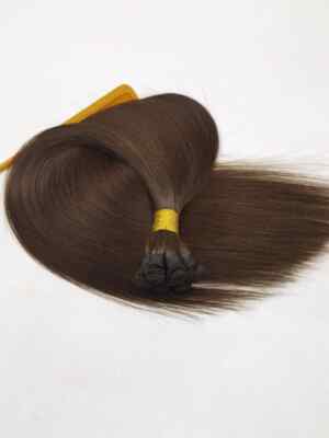 18" Hand-Tied Weft,100 grams,6 bundles, Human Hair Extensions #2 ...