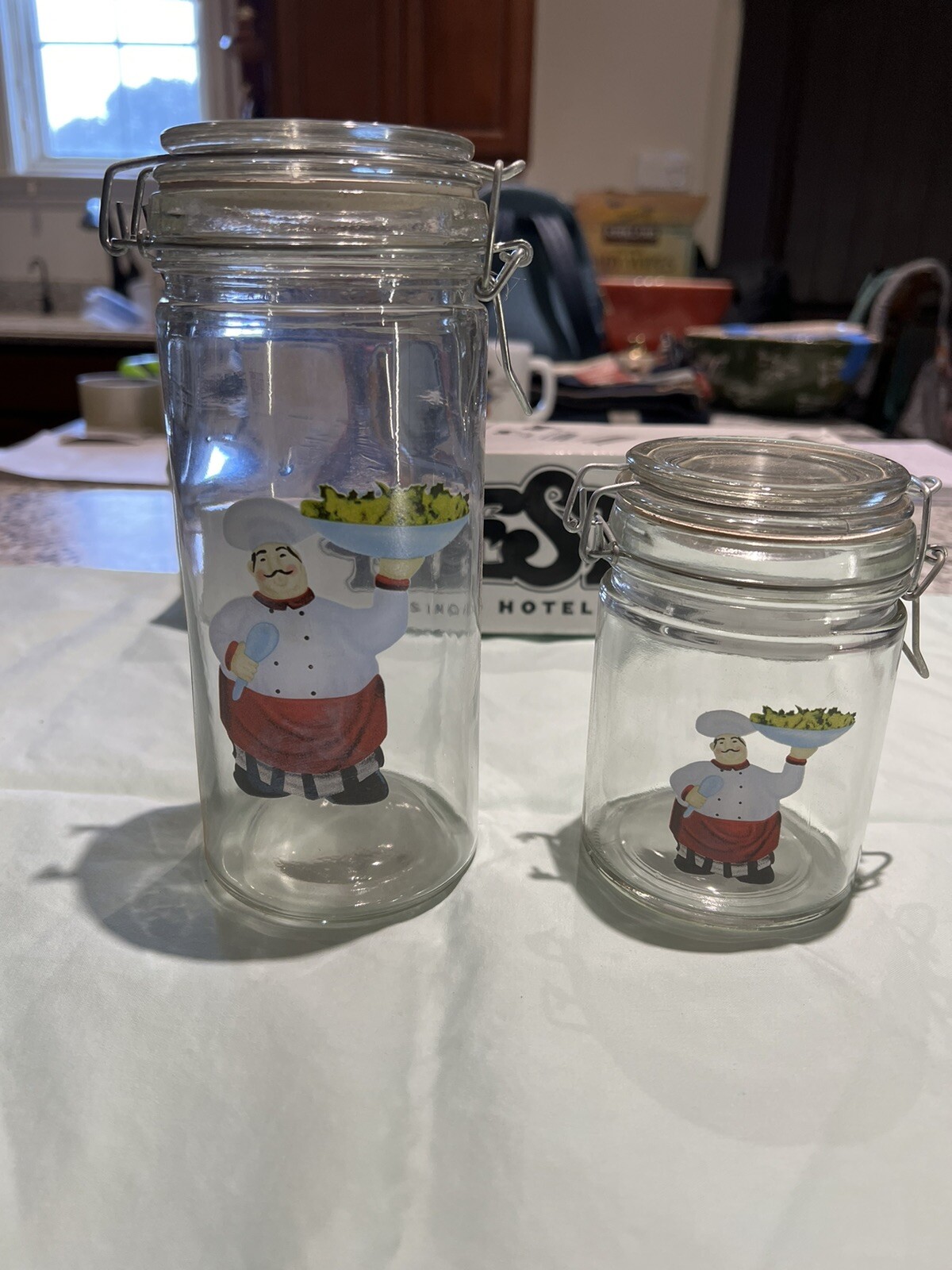Fiesta Glass Canisters With Italian Fat Guy From Fiesta Casino And ...