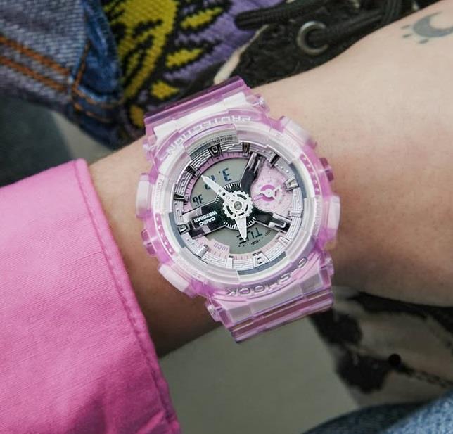 Casio G-Shock GMA-S110VW-4A Translucent Pink Analog Digital Ladies ...