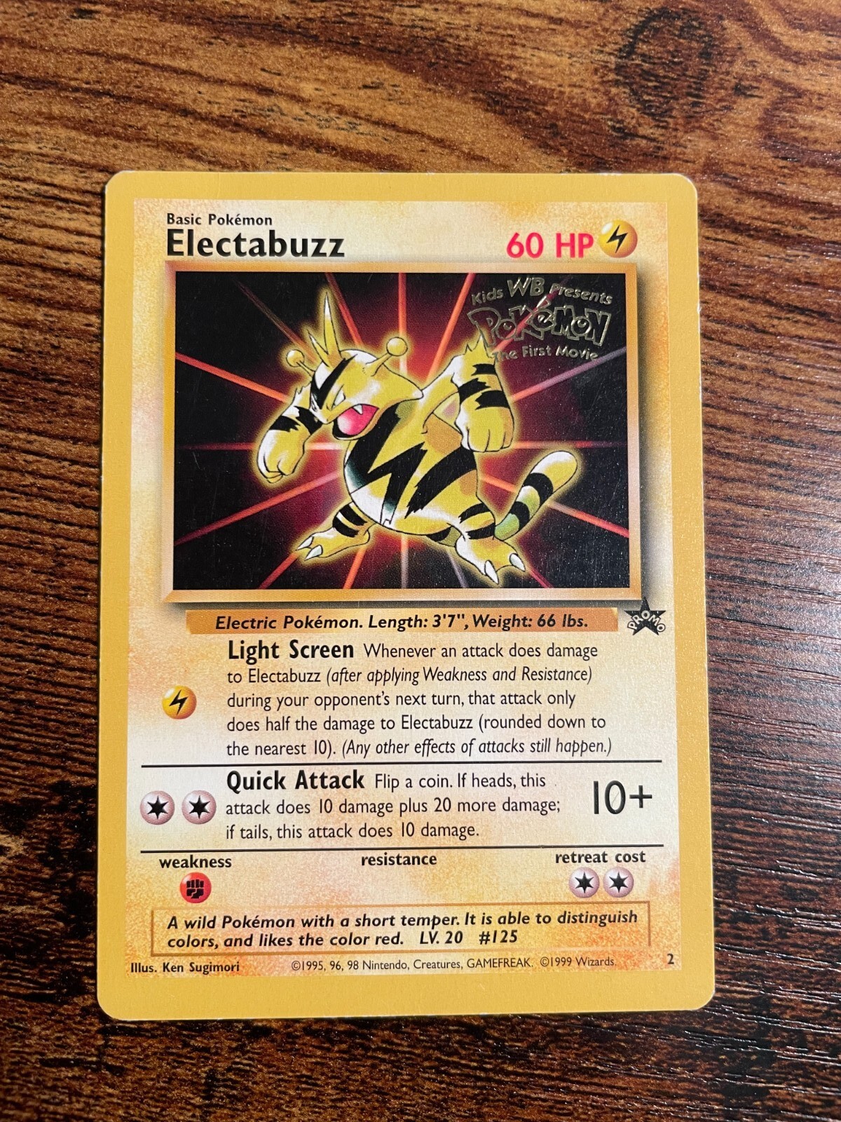 Electabuzz - Black Star Promo - #2 - LP Condition - Movie Pokemon Card ...