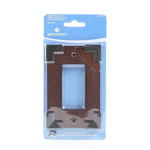 W27027-CHS Rowland Charcoal Ebony & Soft Iron Single GFCI Decora Cover ...