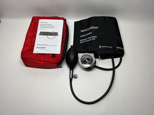 Welch Allyn DuraShock Aneroid Sphygmomanometer Thigh 2-Piece Cuff DS44 ...