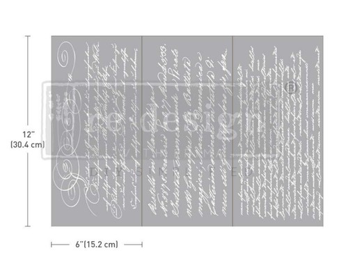 Prima Redesign SECRET LETTER WHITE SCRIPT rub-on Transfer NEW 3 Sheets ...