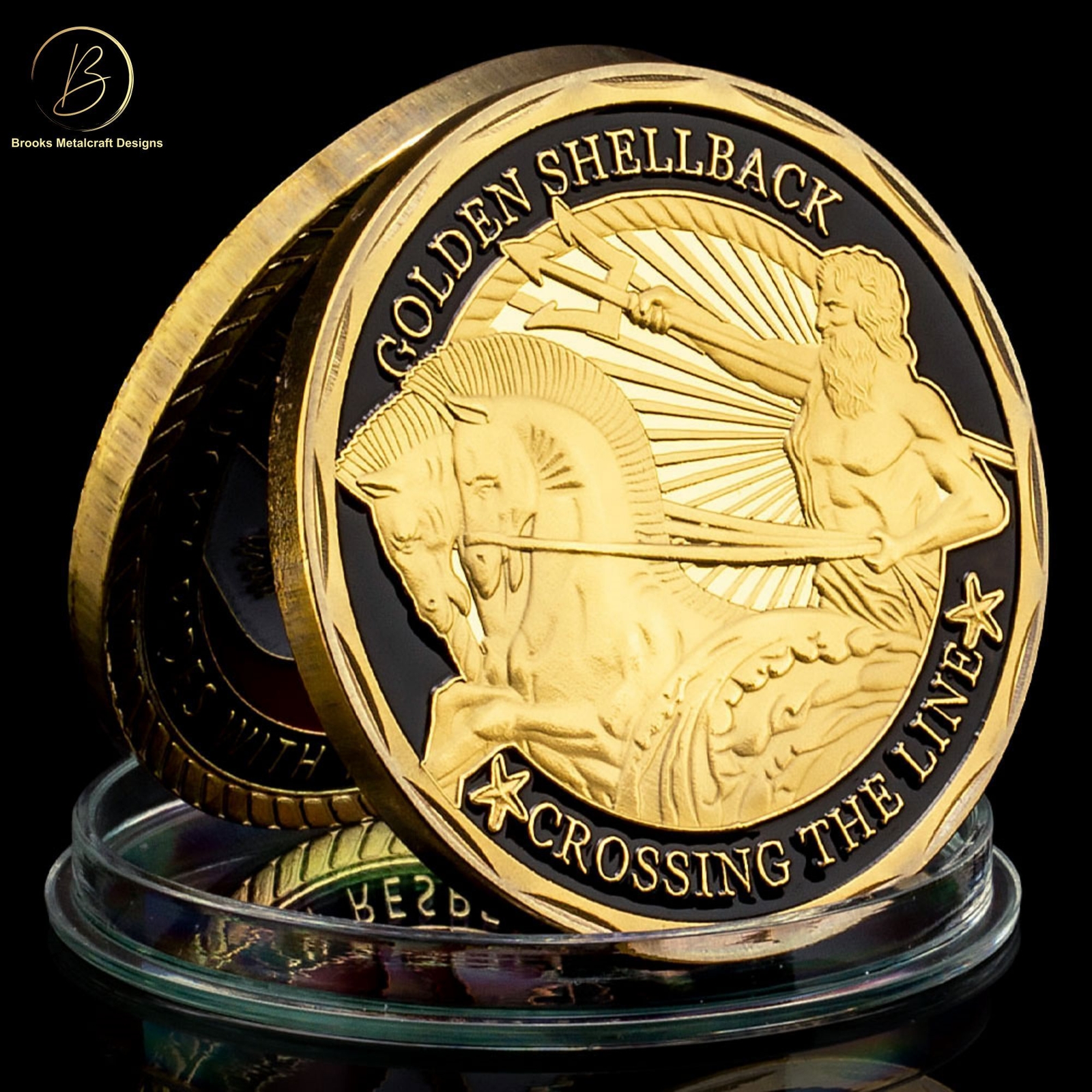 Navy Golden Shellback Crossing the Line Challenge Coin | eBay