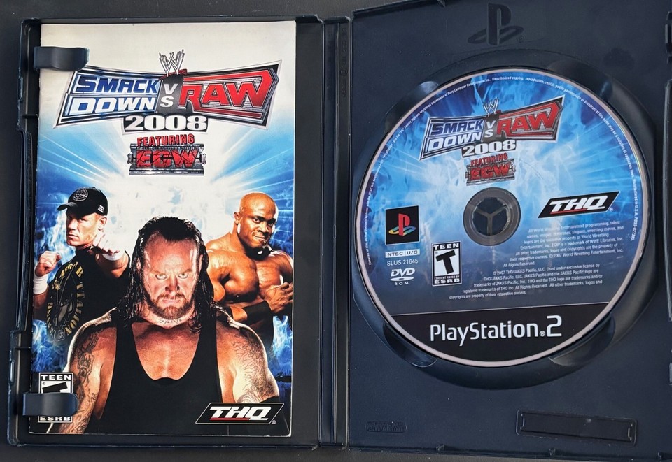 WWE Smackdown vs Raw 2008 featuring ECW - PS2 PlayStation 2 - Complete ...
