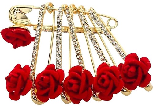 Stylish Rose Brooches With Crystal Stone For Girl Pack Of 12 | eBay