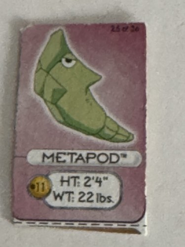 METAPOD 25/36 1998 Lunchables Pokemon Premium Hand Cut Card | eBay