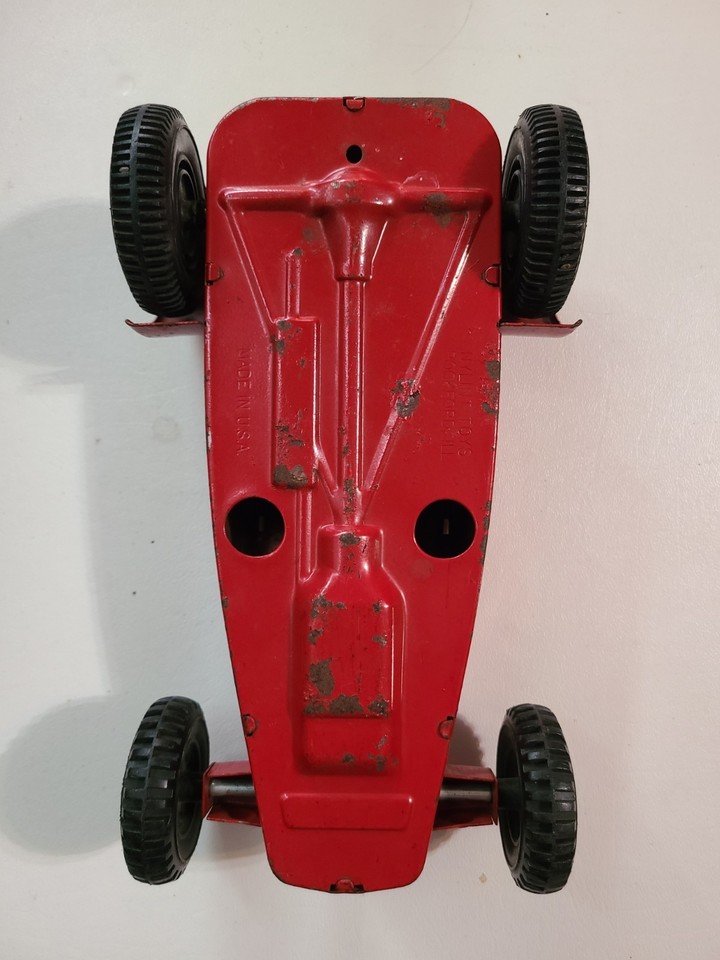 Vintage Nylint Ford Red Hot Rod Jalopy Roadster 1960's Car Pressed ...