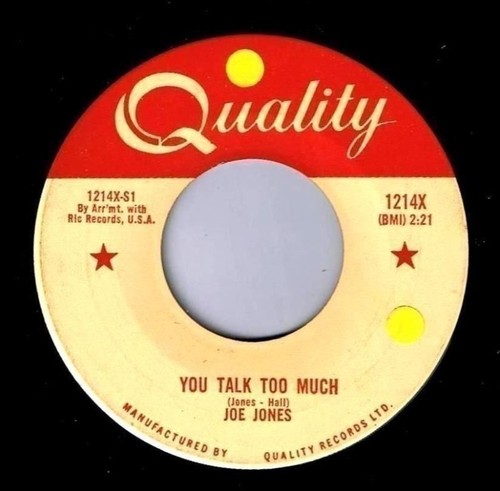 Joe Jones You Talk Too Much 45 rpm I Love You Still | eBay