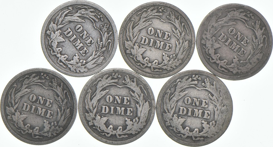 1916-P Barber Dime 90% Silver Average Circ *5752 | eBay