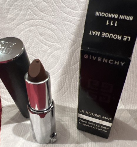 GIVENCHY Le Rouge Mat Lipstick 111 Brun Baroque Full Size NEW Damage ...