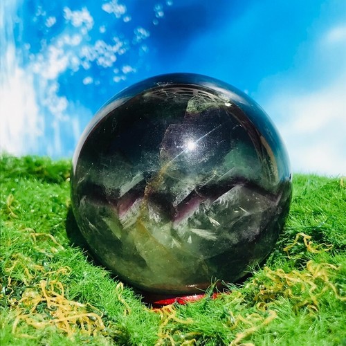 257G Rare Natural Fluorite Quartz Sphere Crystal Ball Specimen Healing | eBay