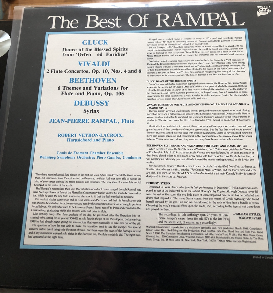 The Best of Rampal MMG Records 1st Edition Stereo Mint- LP | eBay