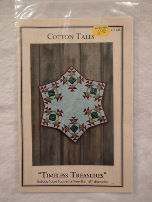 Cotton Tales Timeless Treasures Holiday Table Topper Tree Skirt Quilt ...