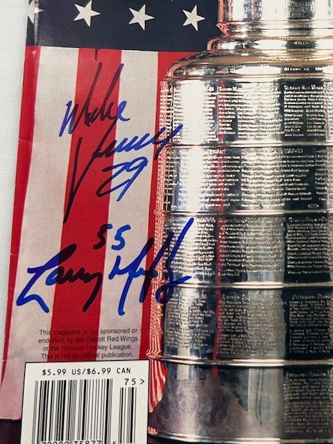 DETROIT 96/97 STANLEY CUP MAG GOLD SERIES AUTO SIGNED BY MCCARTY VERNON ...