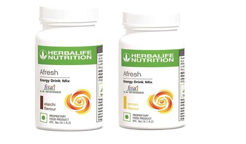 Herbalife 2 Afresh Energy Drink Mix|Lemon and Elaichi Flavor| Each 50 ...