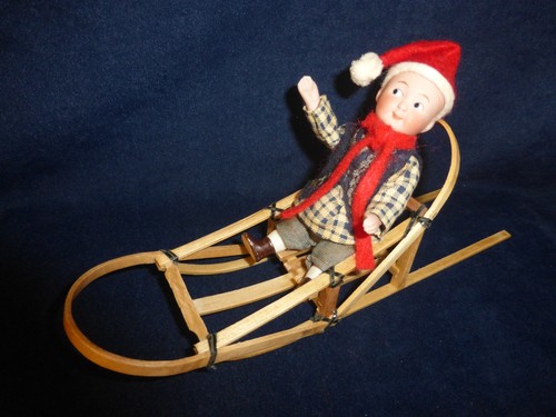 Antique German Kestner Googly Boy Doll On Wood Bobsled 4 1/4" SALE | eBay