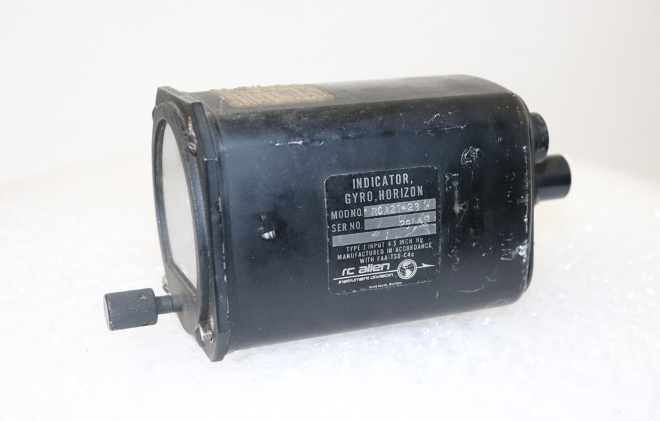RC Allen RCA21-23 Horizon Gyro Indicator, Vacuum Powered! | eBay