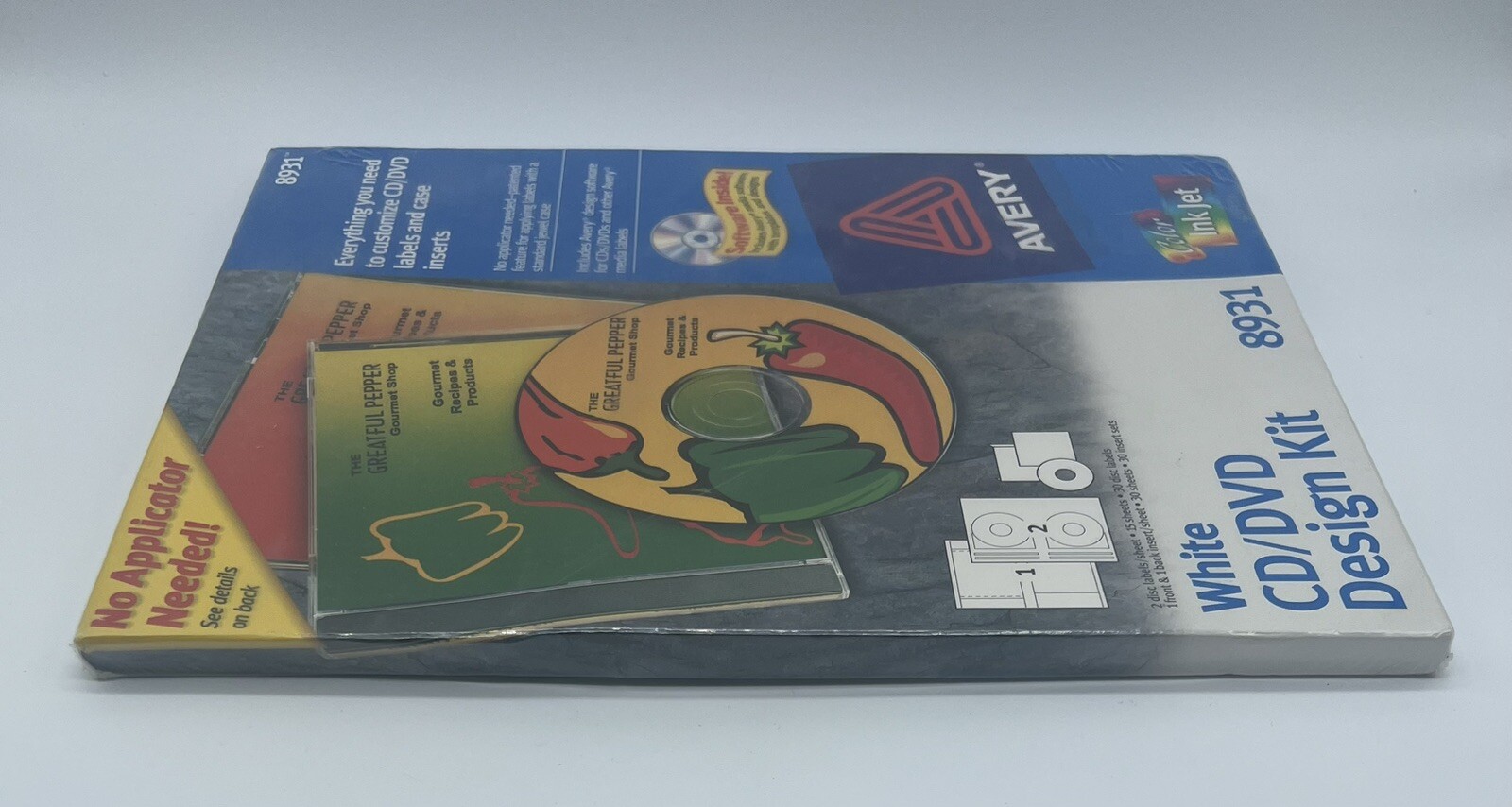 Avery 8931 White CD/DVD Design Kit for Inkjet Printer 30 Labels-#15 New ...