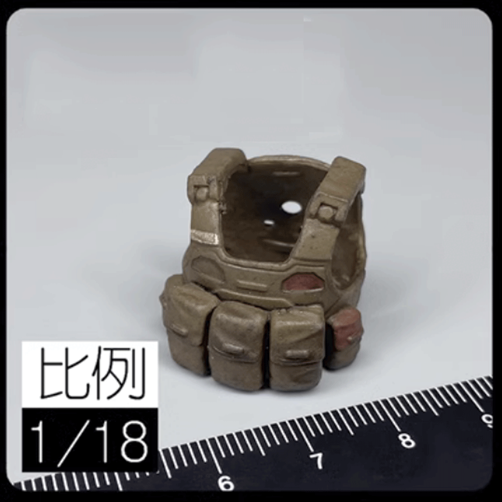 1/18 FAV-A35 Hat, Chest Hanger, Gun and Weapon Acid Rain War for 3.75 ...