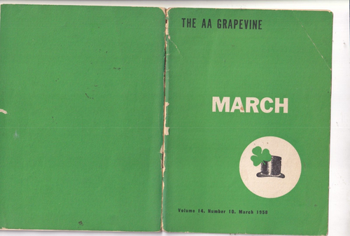Alcoholics Anonymous Grapevine March 1958 cover nearly falling off ...