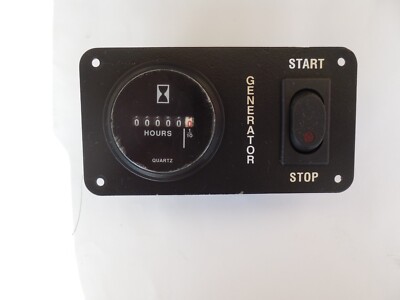 GENERATOR START&STOP SWITCH WITH ANALOG HOURS METER | eBay