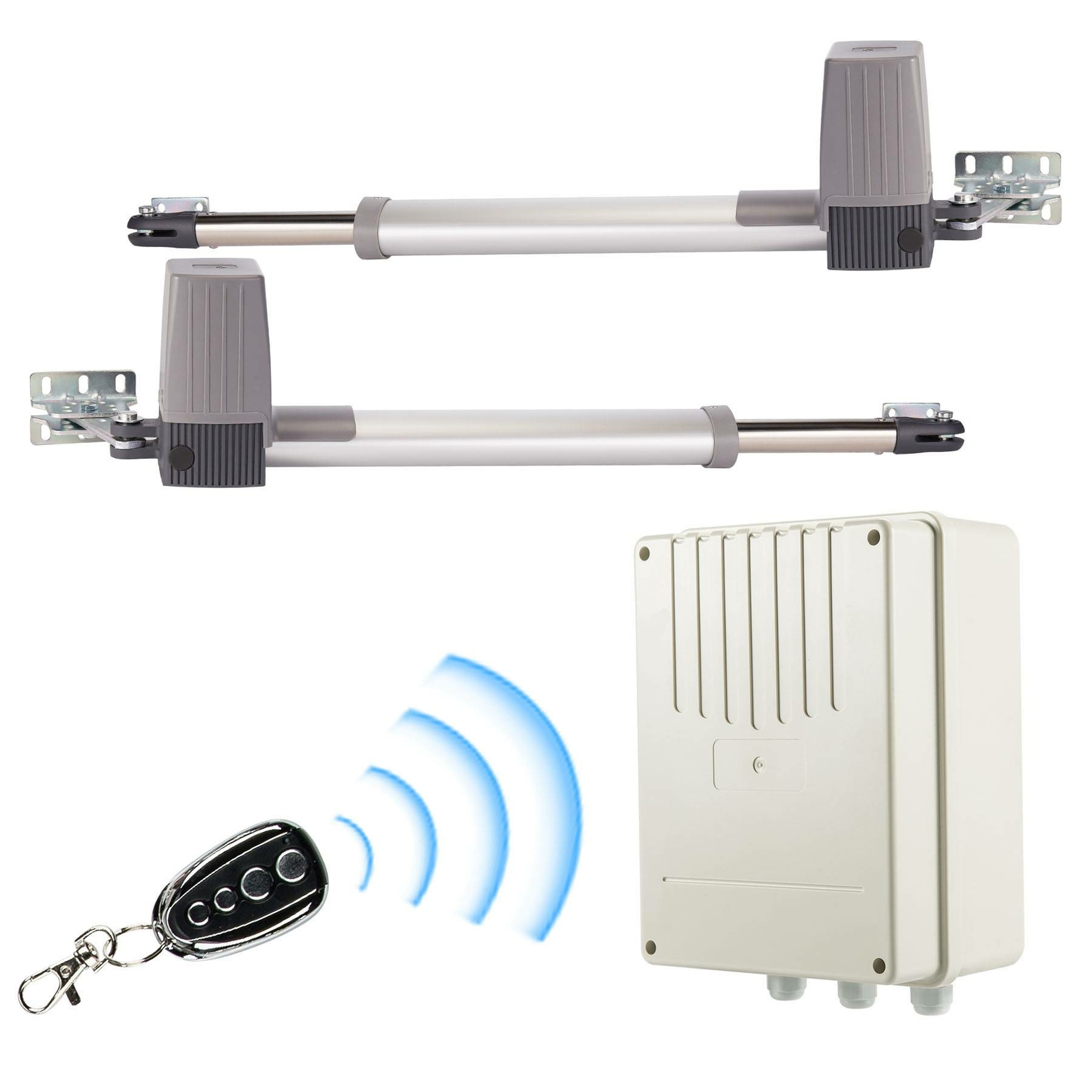 Electric Double Arms Swing Gate Opener Operator Remote Control Door ...