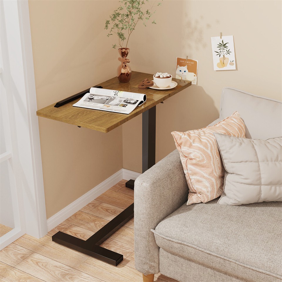 Height Adjustable Overbed Bedside Desk Movable Sofa Laptop Table ...