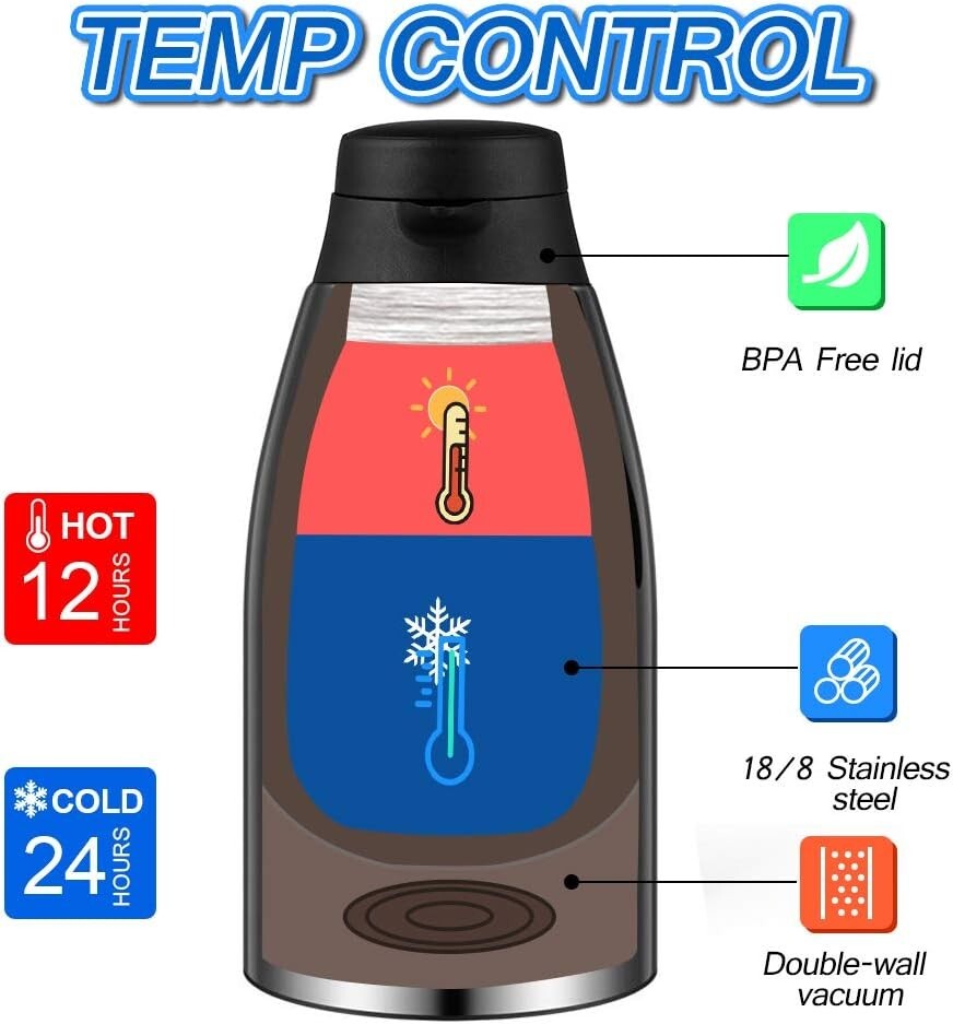 Termo café botella aislada vacío bebidas calientes mantien líquido ...