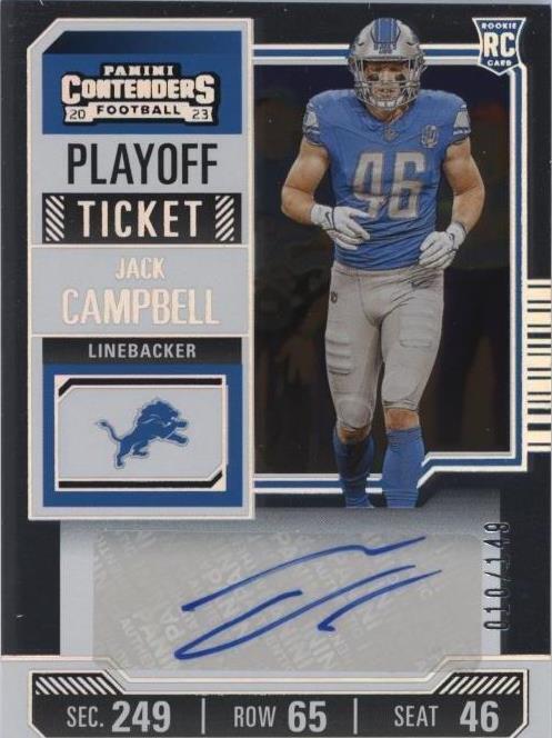 2023 Panini Contenders - Rookie Ticket Jack Campbell #241 Playoff ...