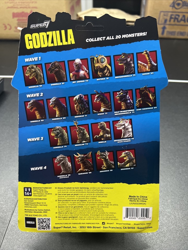 Anguirus '55 Godzilla TOHO Super7 Reaction Action Figure | eBay