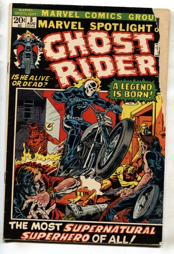 Marvel Spotlight #5 -1st appearance Ghost Rider comic 1972 marvel ...
