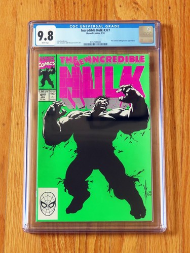 INCREDIBLE HULK #377 CGC 9.8 NM/M WP 1991 1st Professor Smart Hulk MCU ...