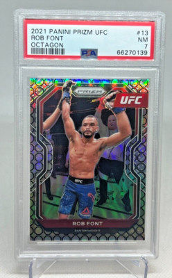 PSA 7 - 2021 Panini Prizm UFC ROB FONT Octagon Prizm SSP 3/8 #13 | eBay