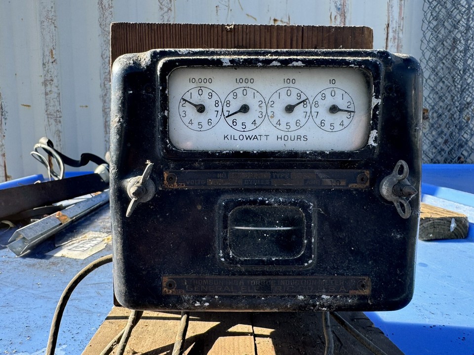 Vintage or Antique Power Meter GE Thomson High Torque Kilowatt Hours | eBay