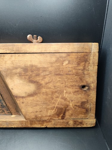 Vintage wooden kraut cabbage cutter slicer board mandolin 2 blade 18.5 ...