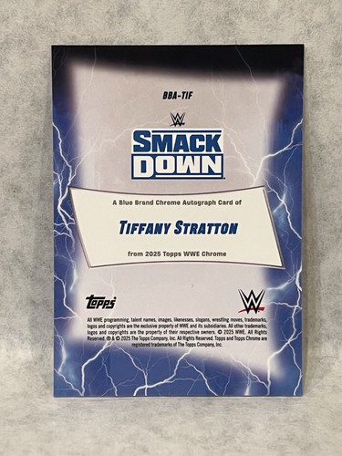 2025 Topps Chrome WWE Tiffany Stratton Blue Brand Auto Geometric #BBA ...