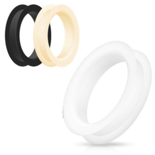 Pair of Double Flare Flexible Silicone Large Size Ear Tunnels Plugs ...