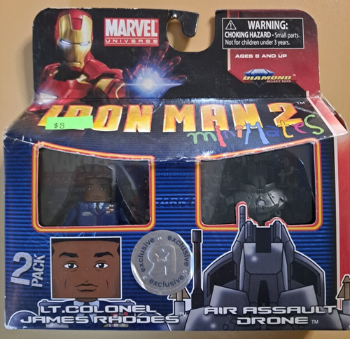 LT. COLONEL JAMES RHODES & AIR ASSAULT DRONE MARVEL UNIVERSE MINIMATES ...