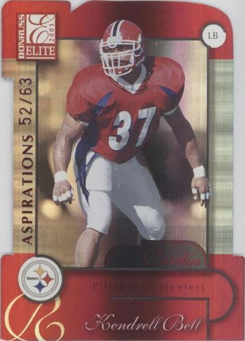 2001 Donruss Elite - Rookie Kendrell Bell #181 Aspirations Die-Cut /63 ...